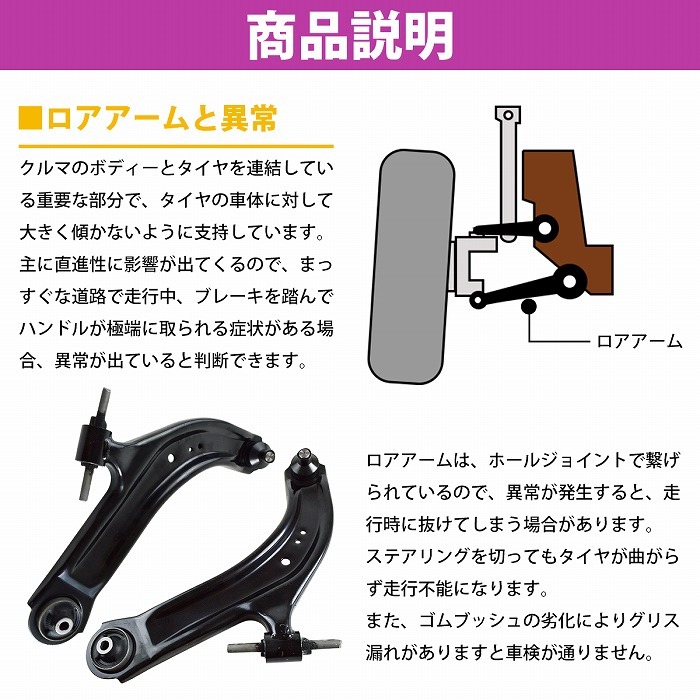【未使用】日産 セレナ C25 C26 NC26 CC25 ロアアーム フロント 左右 2本 54500-5TA0A 54501-5TA0A ...
