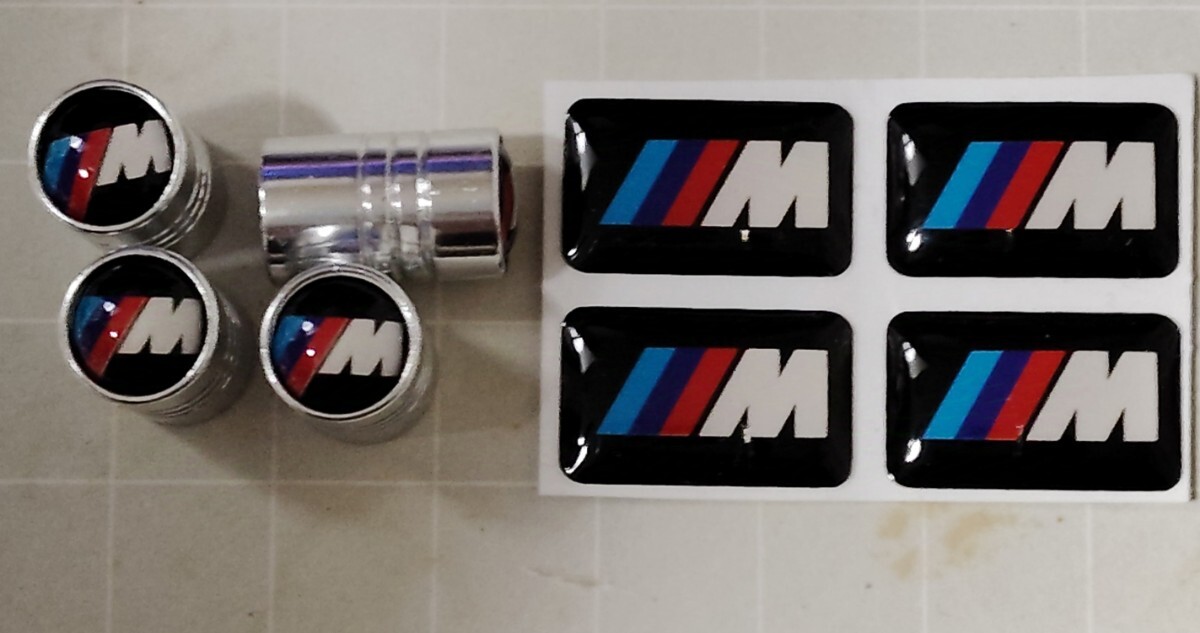 【未使用】銀丸 BMW ///M performanceホイール エアバルブキャップ ミニエンブレム E36 E46 E90 E91 E92 E93 F30 F31 F34 E60 F07 ...