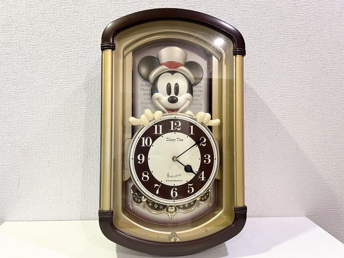【傷や汚れあり】【現状品】掛け時計 ディズニータイム Disney Time FW522B ミッキーマウス セイコー 120サイズ（312）の ...
