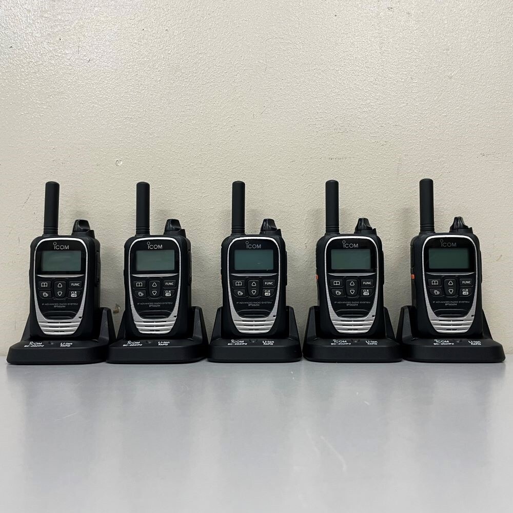 【目立った傷や汚れなし】ICOM IPトランシーバー IP502H 5台セット 2022年製 デュアルSIMモデル 同時通話 多重通話 アイコム 無線機 小型軽量 中古の落札情報詳細 ...