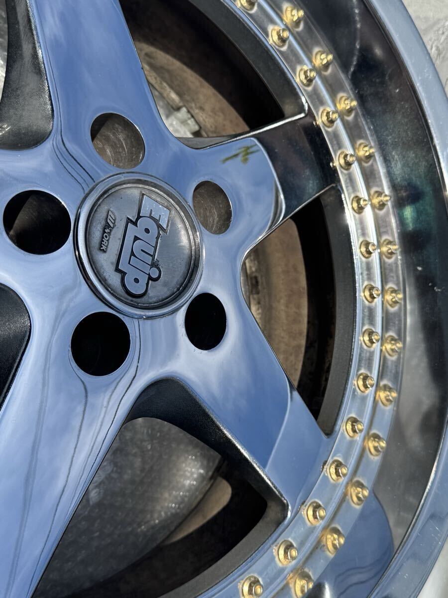 【やや傷や汚れあり】レアサイズ！ IMPUL R5 インパル 16インチ 8J +38 pcd114.3 4穴 4H RS 16×8J+38 ...