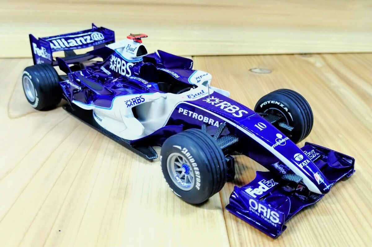 【目立った傷や汚れなし】スタジオ27製 1/20 ウイリアムズ コスワース FW28 完成品 2006年のニコ・ロズベルグ仕様 タミヤ 製 ...