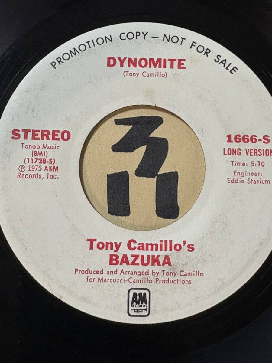 【目立った傷や汚れなし】試聴 Tony Camillo’s BAZUKA DYNOMITE 両面目立った傷なし DJ MURO Super ...