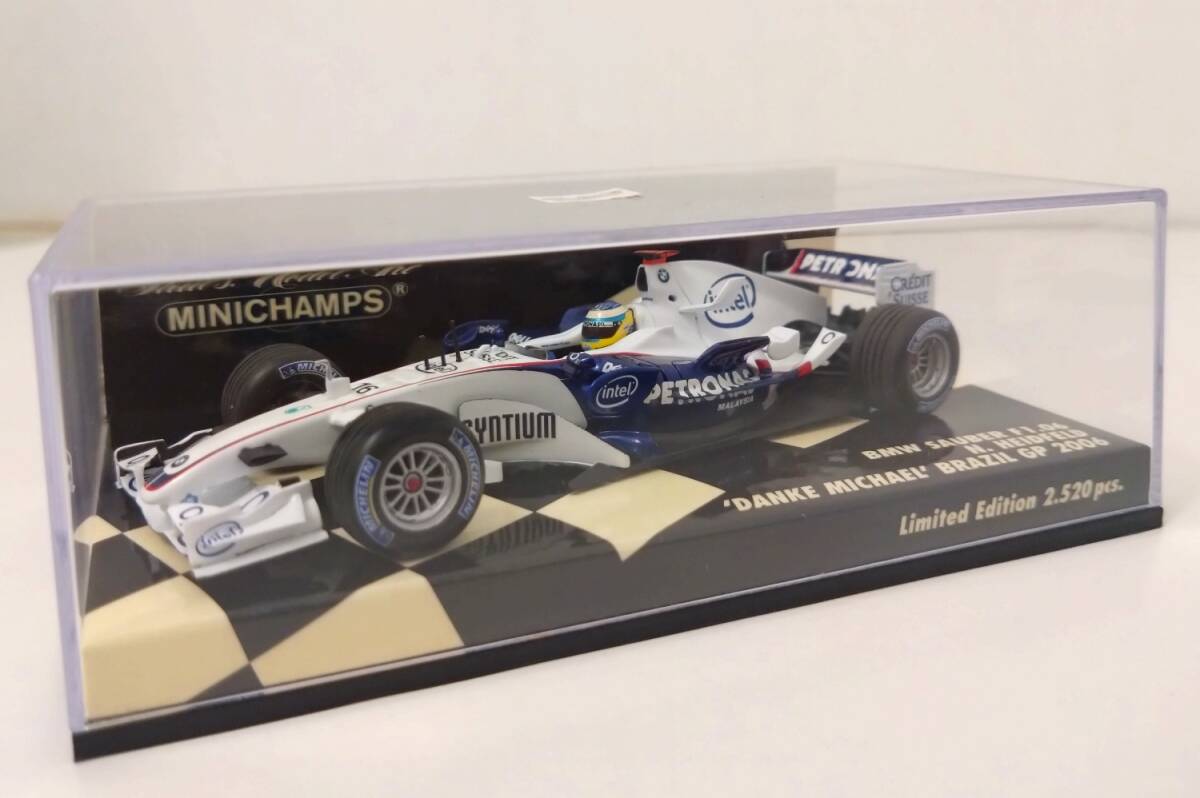 【目立った傷や汚れなし】ミニチャンプス 1/43 BMW SAUBER F1.06 ザウバー 'DANKE MICHAEL' BRAZIL ...