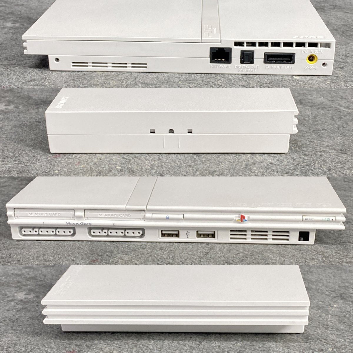 【傷や汚れあり】PlayStation2/プレイステーション2 PS2 薄型 本体 SCPH-75000 ホワイト 白 箱/コントローラー ...