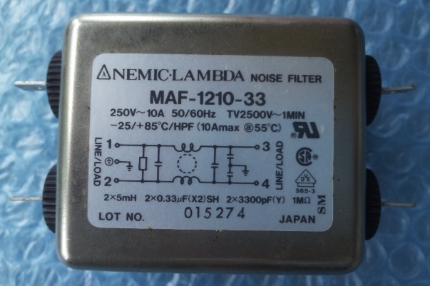 【傷や汚れあり】ノイズフイルター MAF-1210-33 250V～10Aの落札情報詳細 - Yahoo!オークション落札価格検索 オークフリー