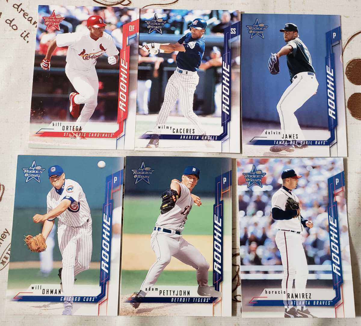 2001 Leaf Rookies & Stars/Bill Ortega/Wilmy Caceres/Delvin James/Will ...