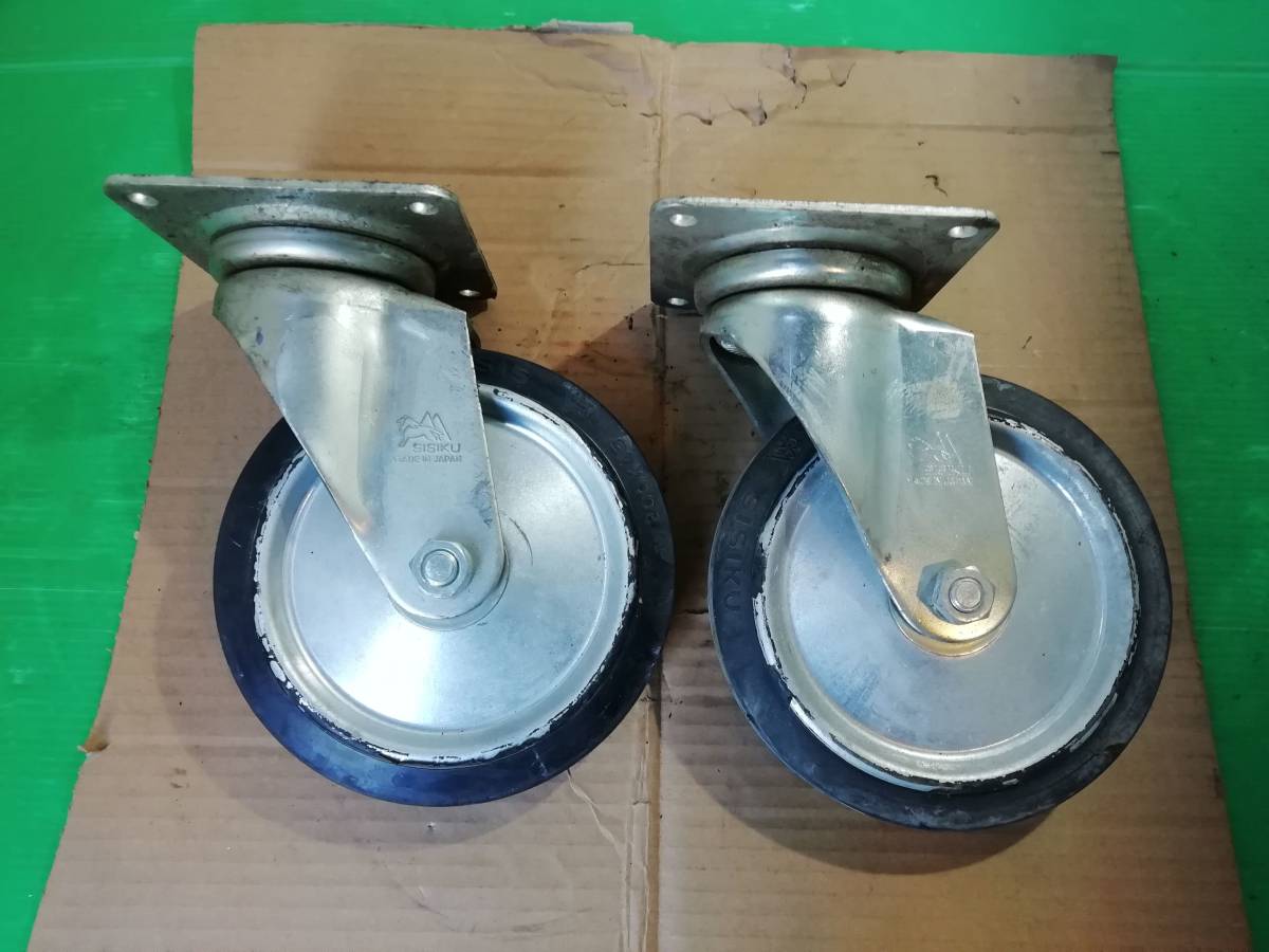 SISIKU シシク 車輪 J-180/200 200×45 ストッパー無し 自在 キャスター 2個 中古の落札情報詳細 - Yahoo ...