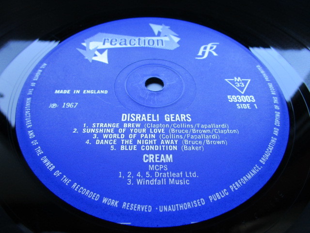 Cream☆ nrns ☆uk Disraeli Gears -1st- monoの落札情報詳細 - ヤフオク落札価格検索 オークフリー