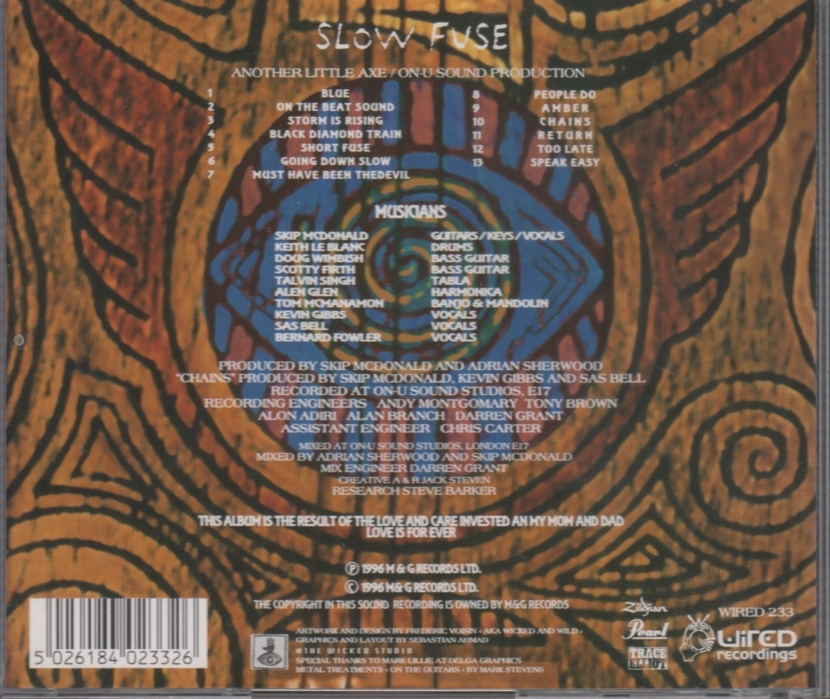 LITTLE AXE / Slow Fuse WIRED 233 UK盤 CD Bernard Fowler Skip McDonald ...
