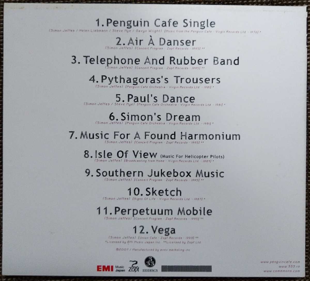 PENGUIN CAFE ORCHESTRA best 紙ジャケット仕様帯付国内盤中古CD ペンギン・カフェ・オーケストラ simon ...