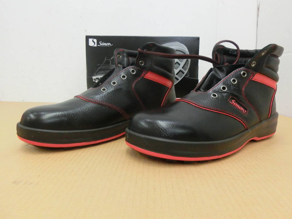 T104[08][靴] シモン 安全靴 編上靴 SL22-R 黒／赤 27.0cm 箱付き 10/29出品 の落札情報詳細 - Yahoo!オークション落札価格検索 オークフリー