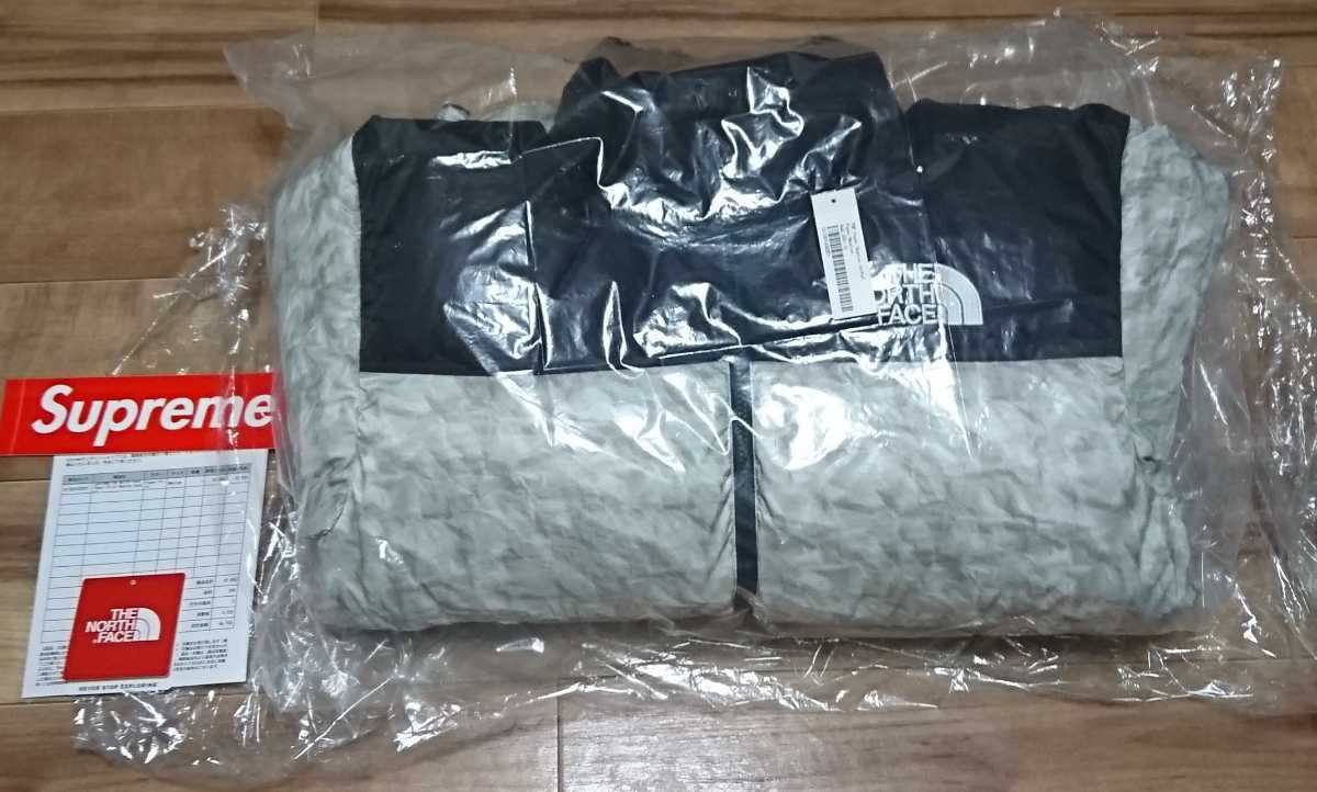 19aw Supreme The North Face Paper Print Nuptse Jacket mサイズ 納品書原本 送料無料 ...
