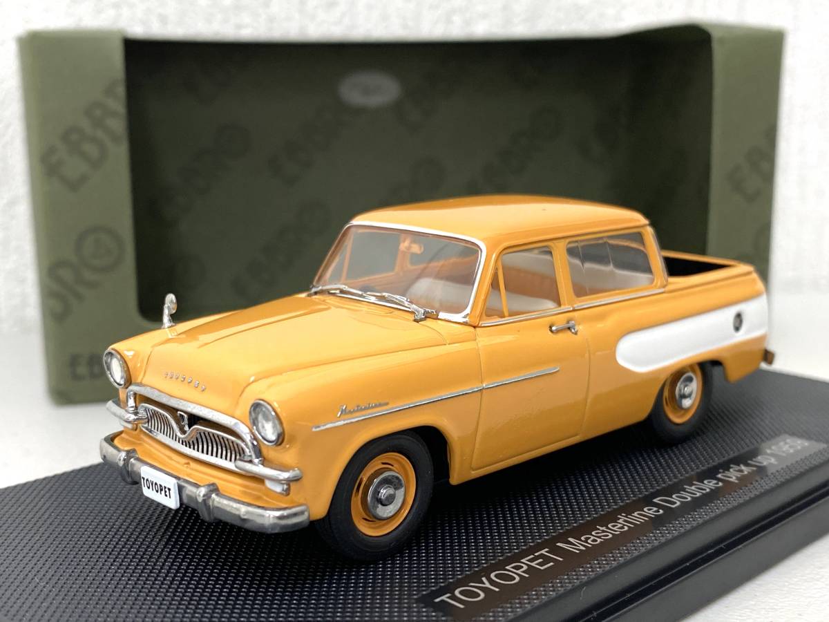 【新品】＜絶版・未使用＞EBBRO エブロ 1/43 TOYOPET Masterline double pick up 1959 (YELLOW) トヨペット マスターライン ダブル ...