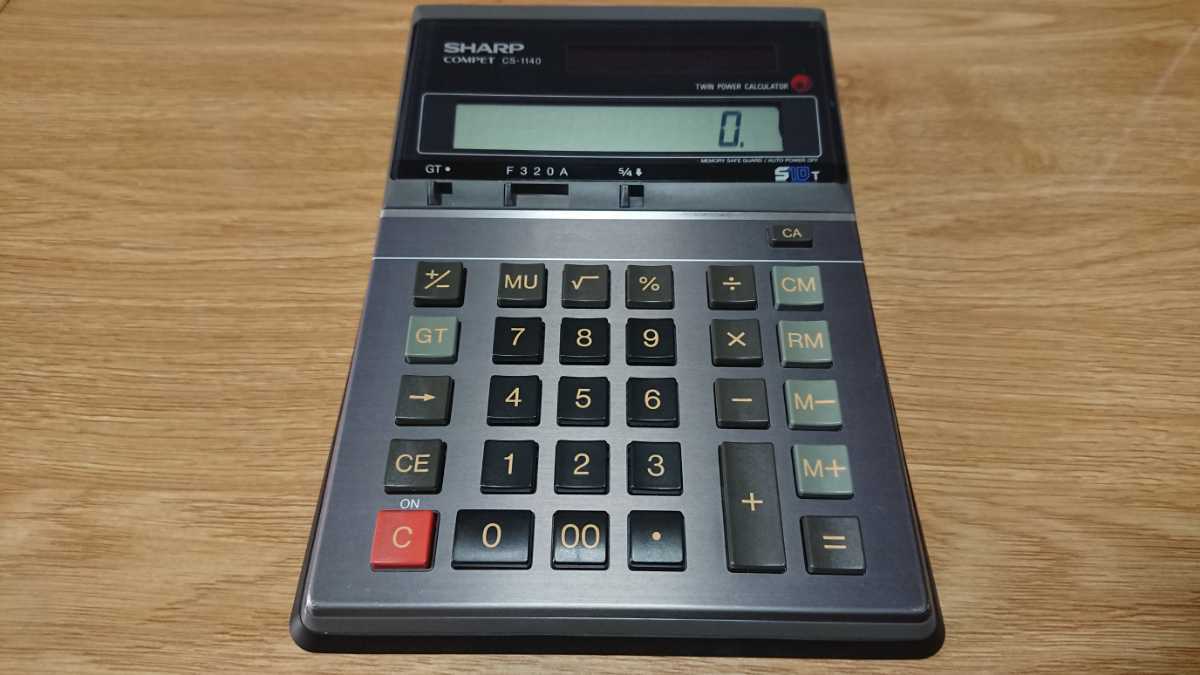 SHARP COMPET CS-1140 電卓 中古品の落札情報詳細 - ヤフオク落札価格検索 オークフリー