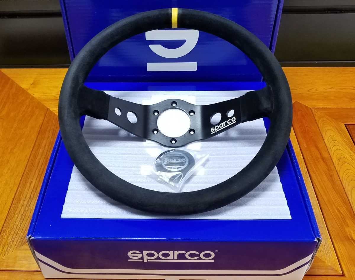 【新品】SPARCO｜スパルコ｜R215｜ステアリング｜ディープコーン 90mm｜Φ350｜スエード｜ブラック｜新品未使用 ...