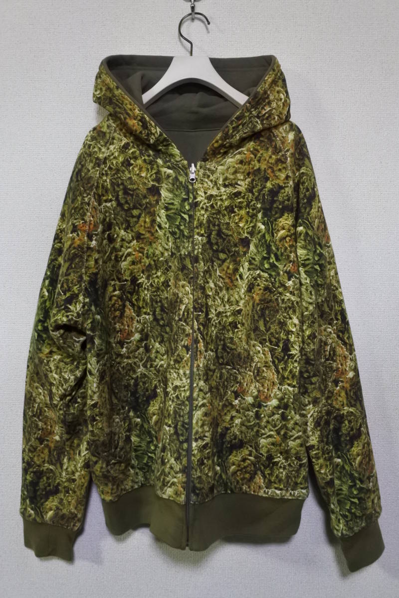 NITRAID DOPE FOREST ナイトレイド ドープフォレスト リバーシブル パーカー size XL 総柄 リアルウイード 日本製の落札情報詳細 - ヤフオク落札価格検索 オークフリー