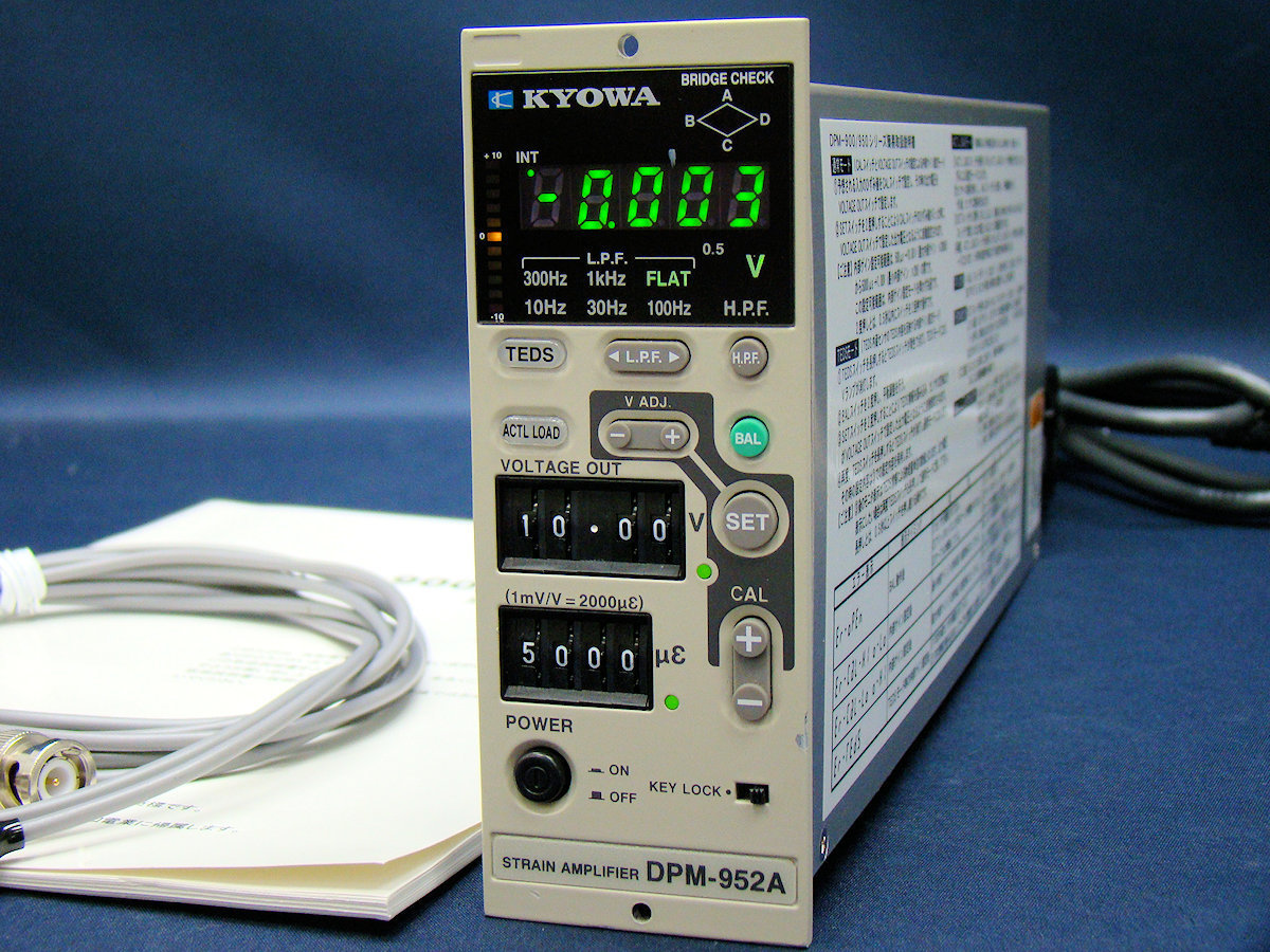 【やや傷や汚れあり （詳細）】KYOWA 共和 DPM-952A 動ひずみ計 測定器 ストレインアンプ 中古の落札情報詳細 - ヤフオク落札価格検索 オークフリー