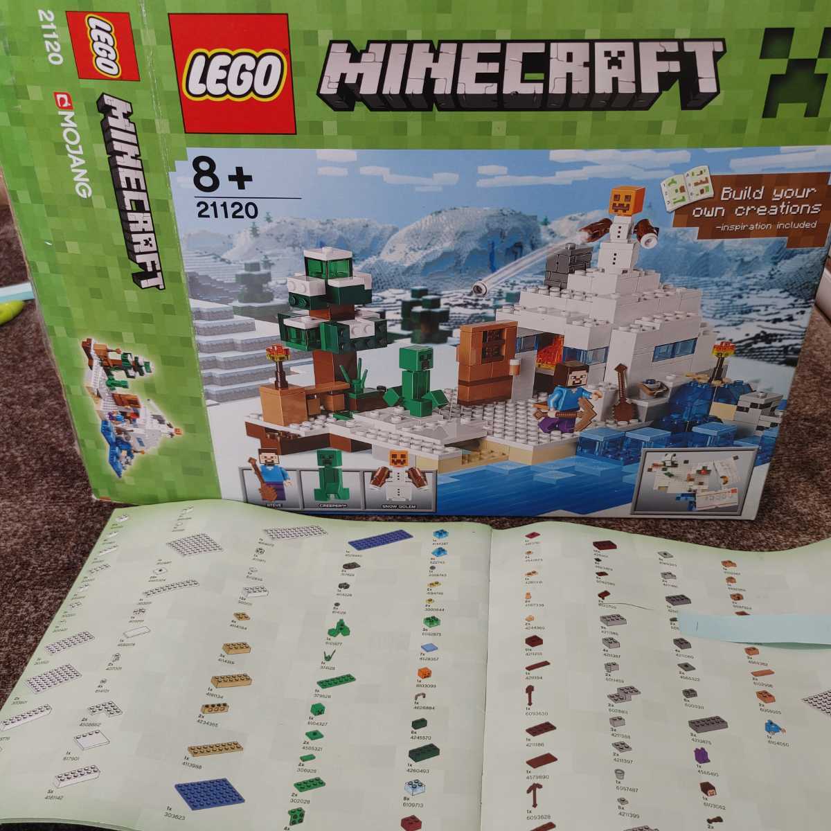 【やや傷や汚れあり】中古 レゴマインクラフト LEGO Minecraft 21120 雪の隠れ家 the Snow Hideout ...