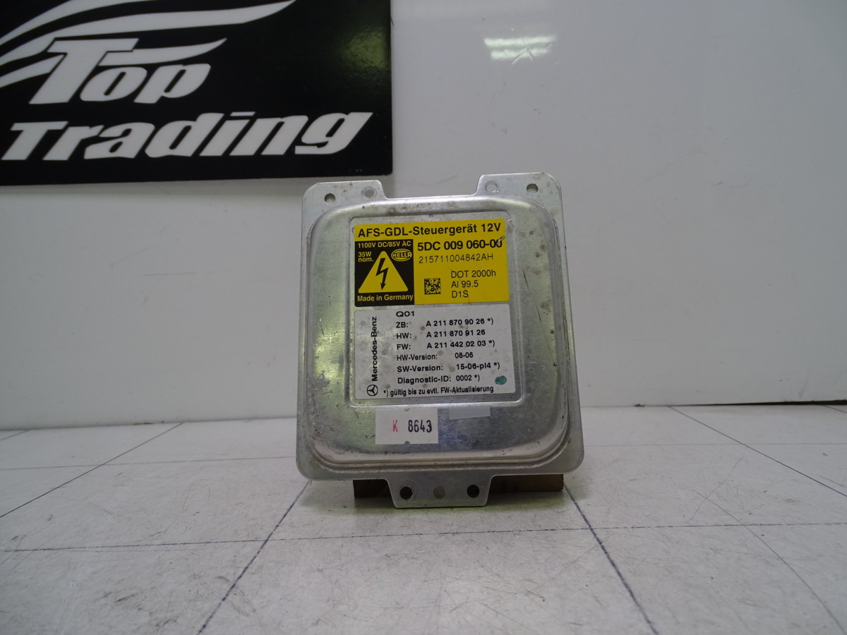 【傷や汚れあり】K8643vc ベンツ 純正 Eクラス W211 後期 キセノンヘッドライト コントロールユニット A2118709026の ...