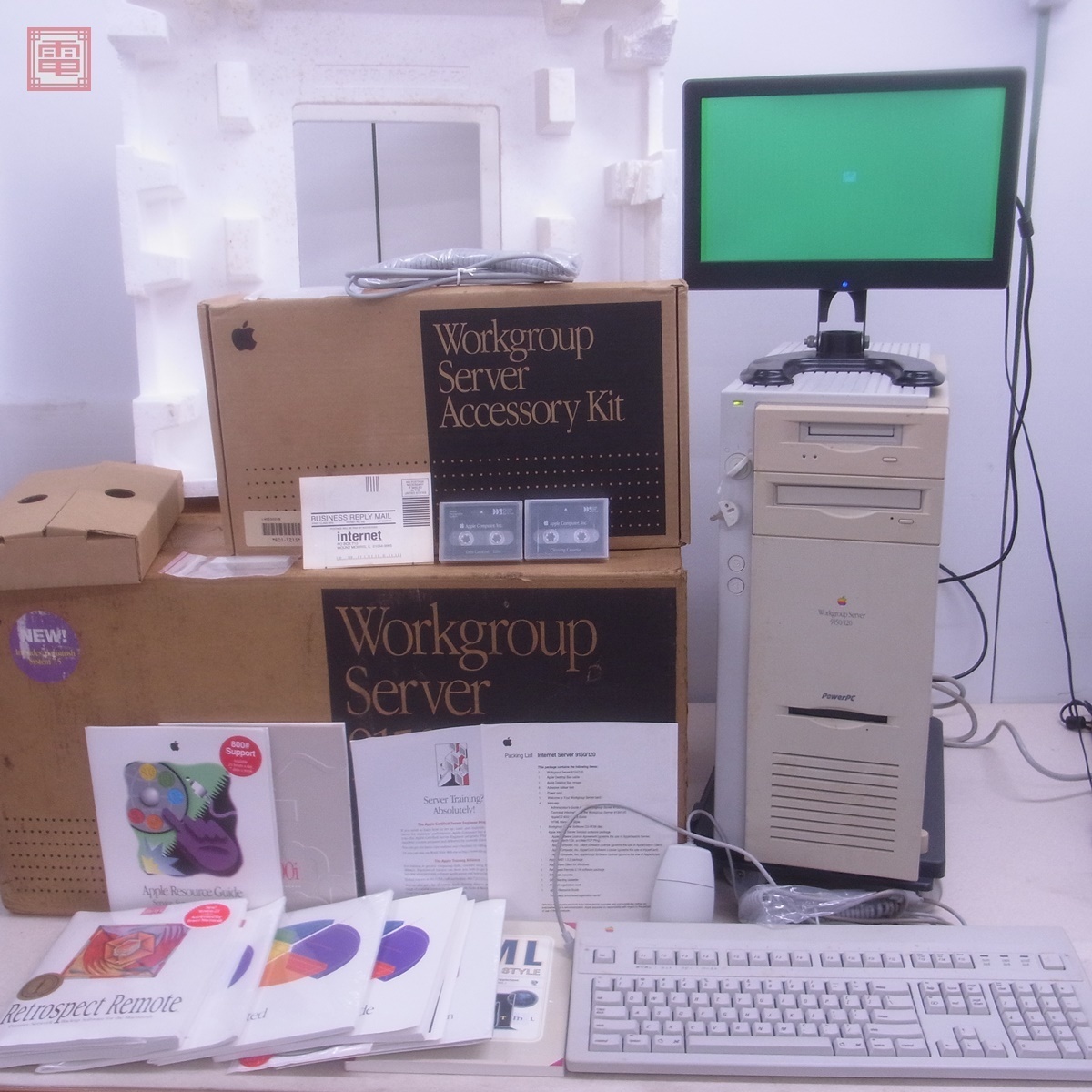 【全体的に状態が悪い】Apple PowerPC Workgroup Server 9150/120 通電のみ確認 箱説付 ジャンク アップル ...