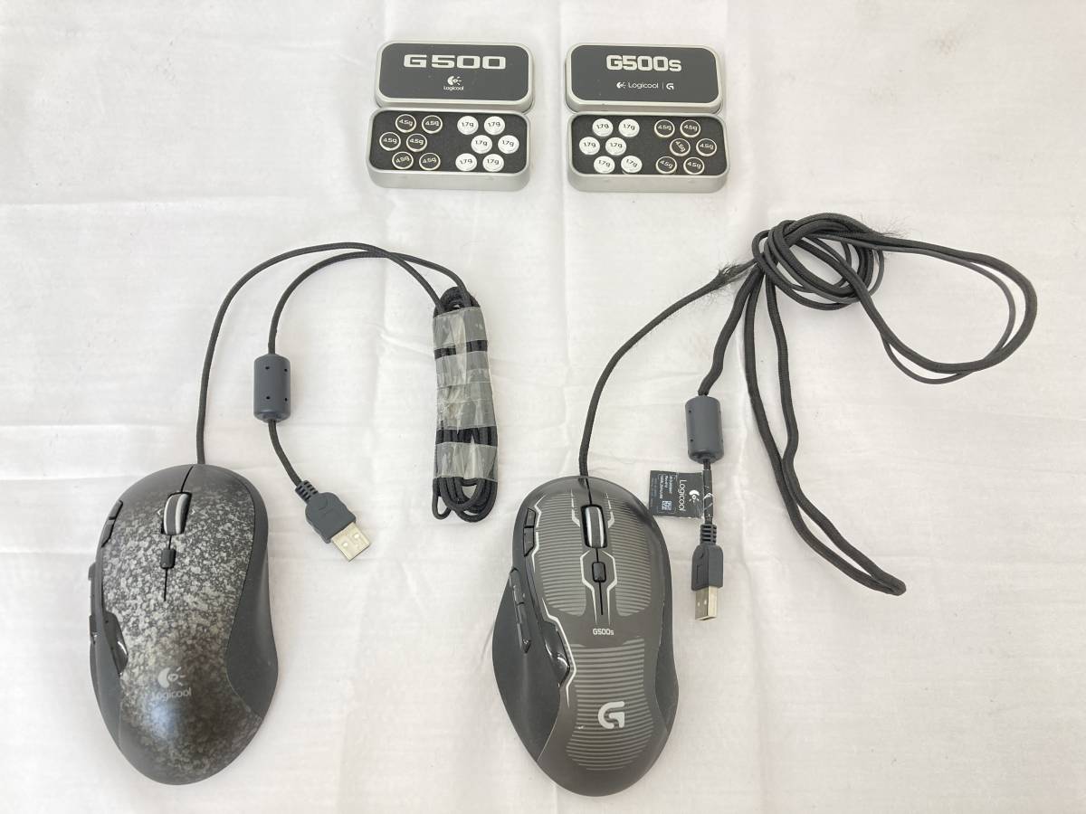【やや傷や汚れあり】【IE70】(O) 最終出品 Logicool ロジクール ゲーミングマウス 2点 セット G500s G500 おもり ...