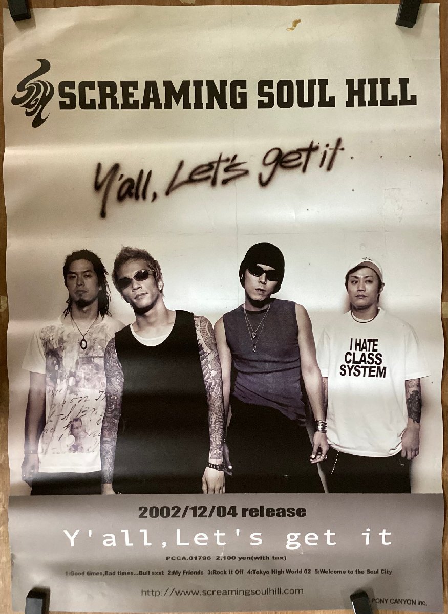 【傷や汚れあり】KK-3542 送料無料 SCREAMING SOUL HILL ロック バンド 音楽 歌手 男性 ポスター CD 印刷物 ...