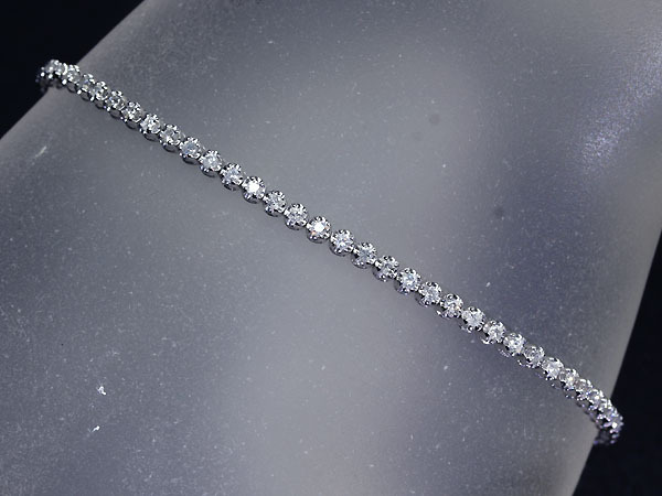【未使用】6355SS【1円～】新品【RK宝石】≪DIAMOND≫ 豪華絢爛!! 極上ダイヤモンド 総計1.00ct K18WG 高級 テニス フルエタニティ ブレスレット の落札情報詳細 ...