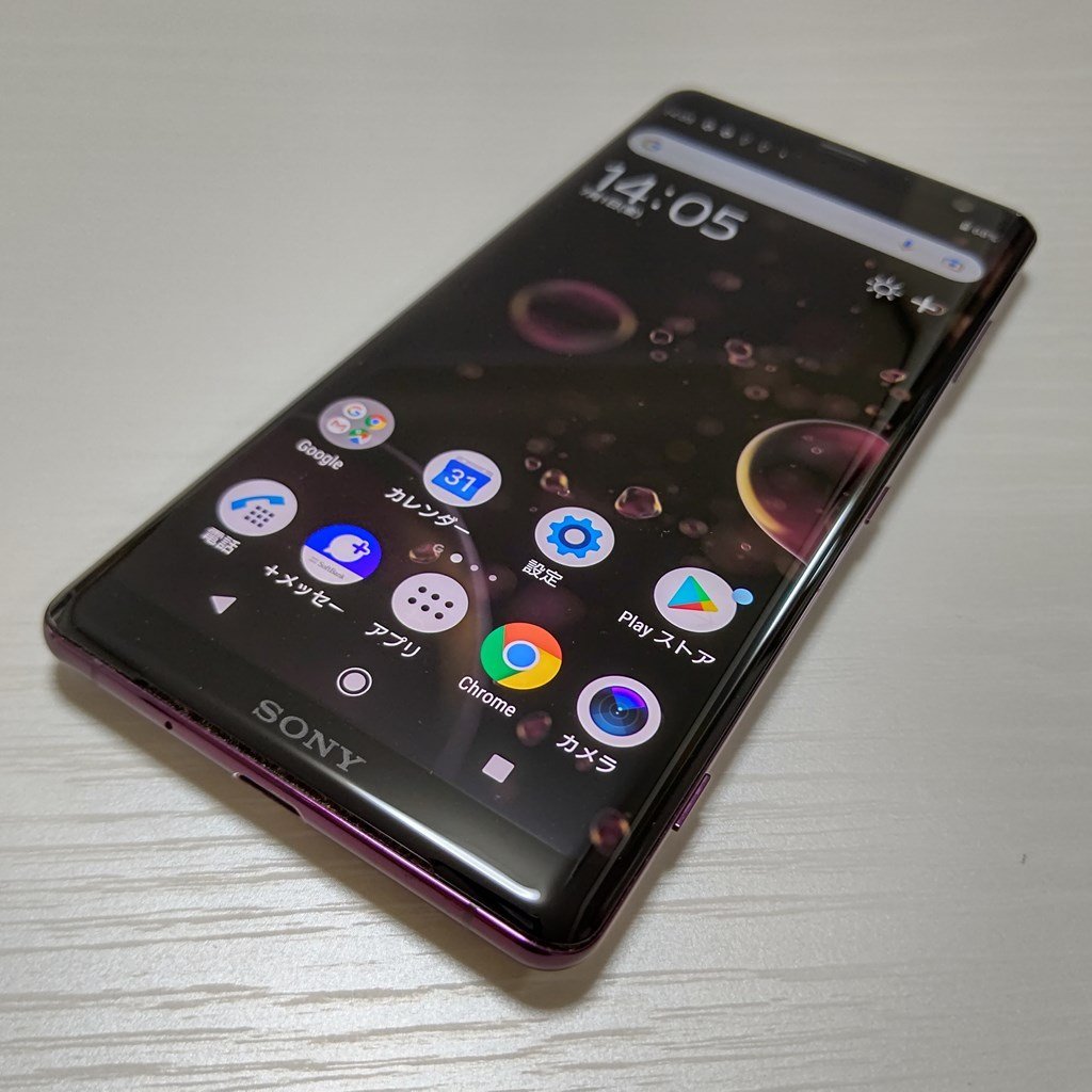【目立った傷や汚れなし】 ★【21286wm】 ちょい美品 Softbank 801so Sony Xperia Xz3 ボルドーレッド