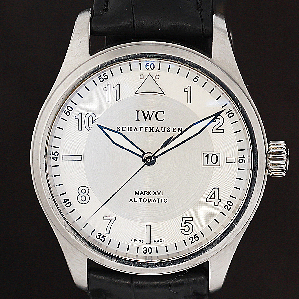 【傷や汚れあり】1円〇保証書付〇稼働〇良品〇【iwc】スピットファイヤー マークxvi Iw325502 シルバーカラー文字盤 デイト At
