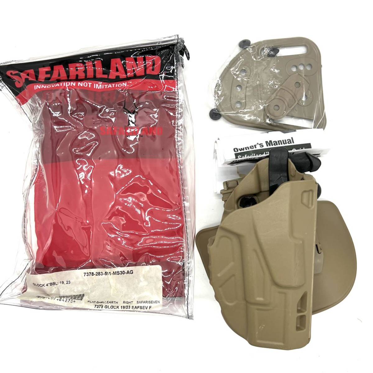 【未使用に近い】送料無料 新品デッドストック Safariland 7378-283 Glock 19 21 コンシールメント ホルスター ...