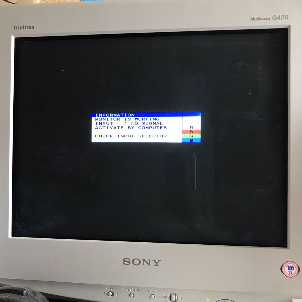 【やや傷や汚れあり】平面ブラウン管搭載19型トリニトロンマルチスキャンディスプレイ CPD-G420 SONY の落札情報詳細 - ヤフオク落札価格検索 オークフリー