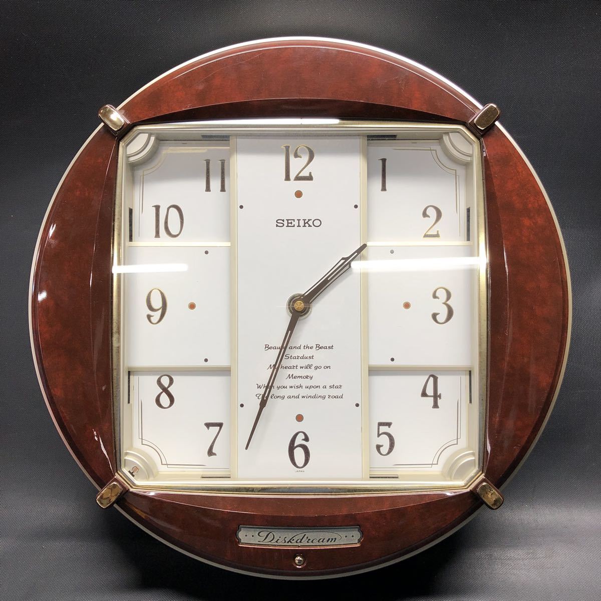 【海外限定モデル】からくり時計 SEIKO QXM154BRH 高音質Hi-Fiメロディ12曲入 クリスマス曲 セイコーディスクドリーム ...