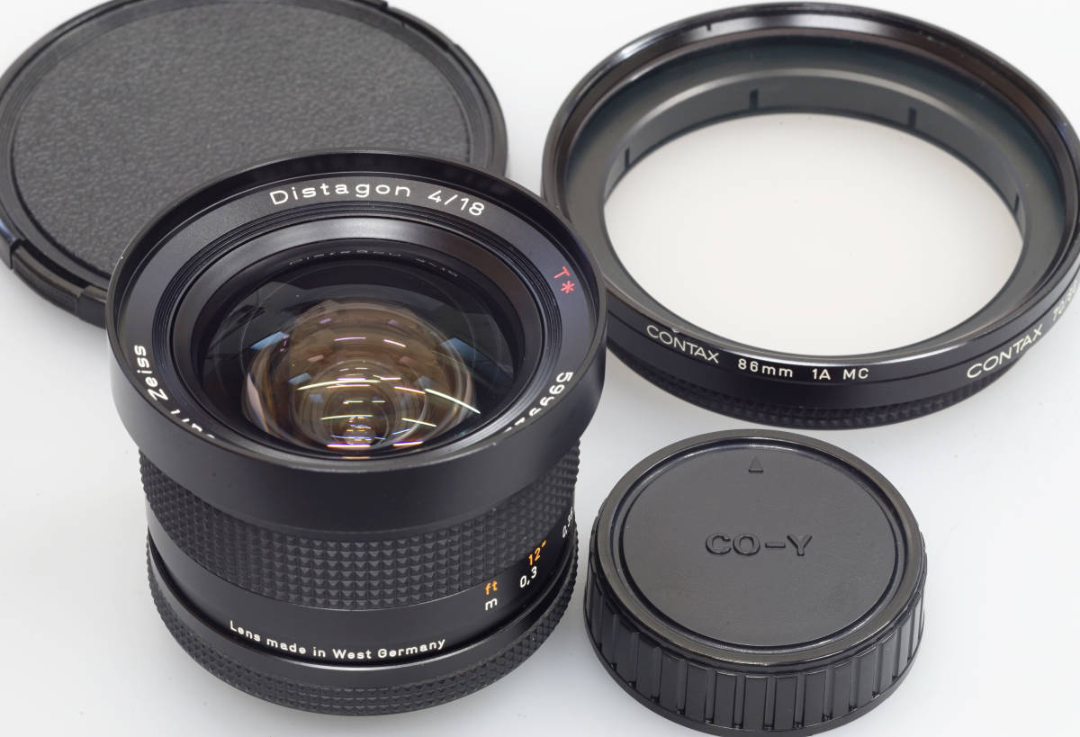 【目立った傷や汚れなし】美品 コンタックス Contax Carl Zeiss Distagon 18mm F4 T* Aeg West