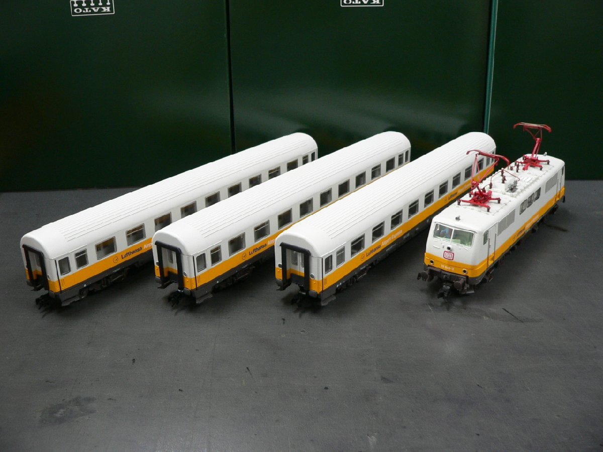 【目立った傷や汚れなし】*もけいや松原* フライシュマン 6350 DB BR111＆客車3両 ルフトハンザエアポートエクスプレスセット ...