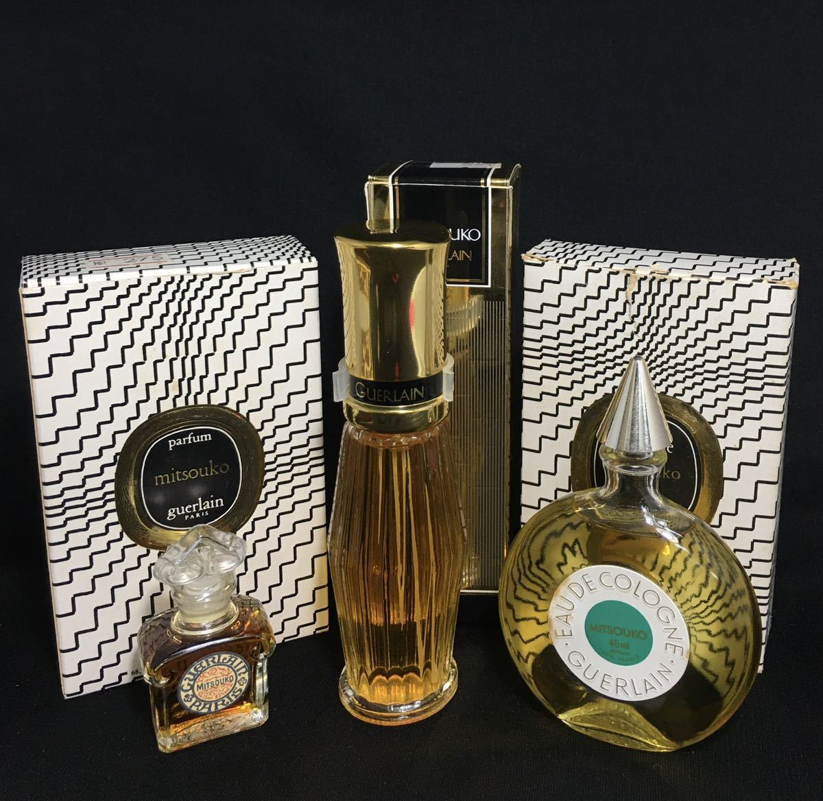 【未使用に近い】ミツコ 】3点セット】GUERLAIN MITSOUKO】parfum】EAU DE COLOGNE】の落札情報詳細 ...