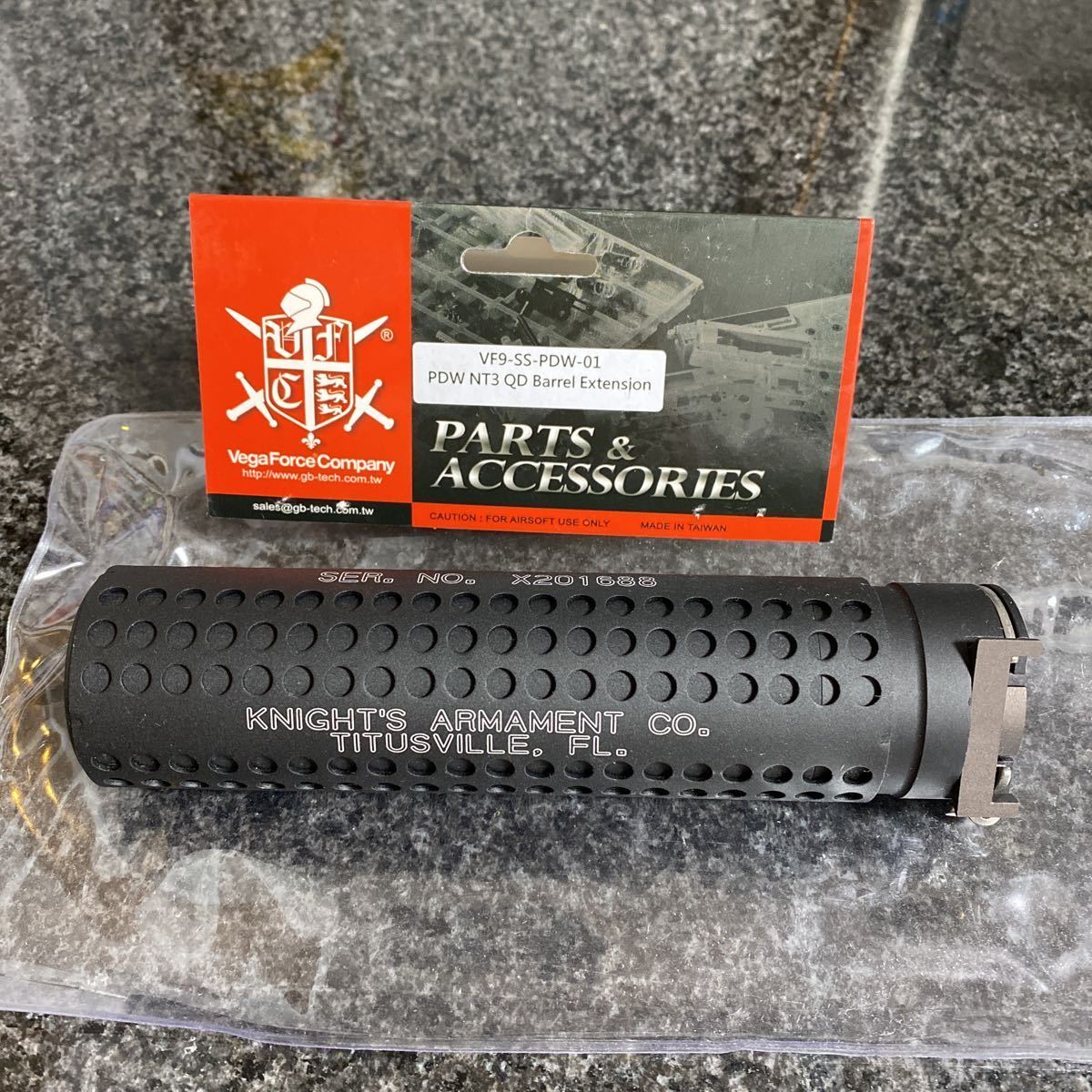 【やや傷や汚れあり】VFC KAC PDW NT3-QDSS 6mmサプレッサー （検 サイレンサー ナイツ アーマメント knight's ...