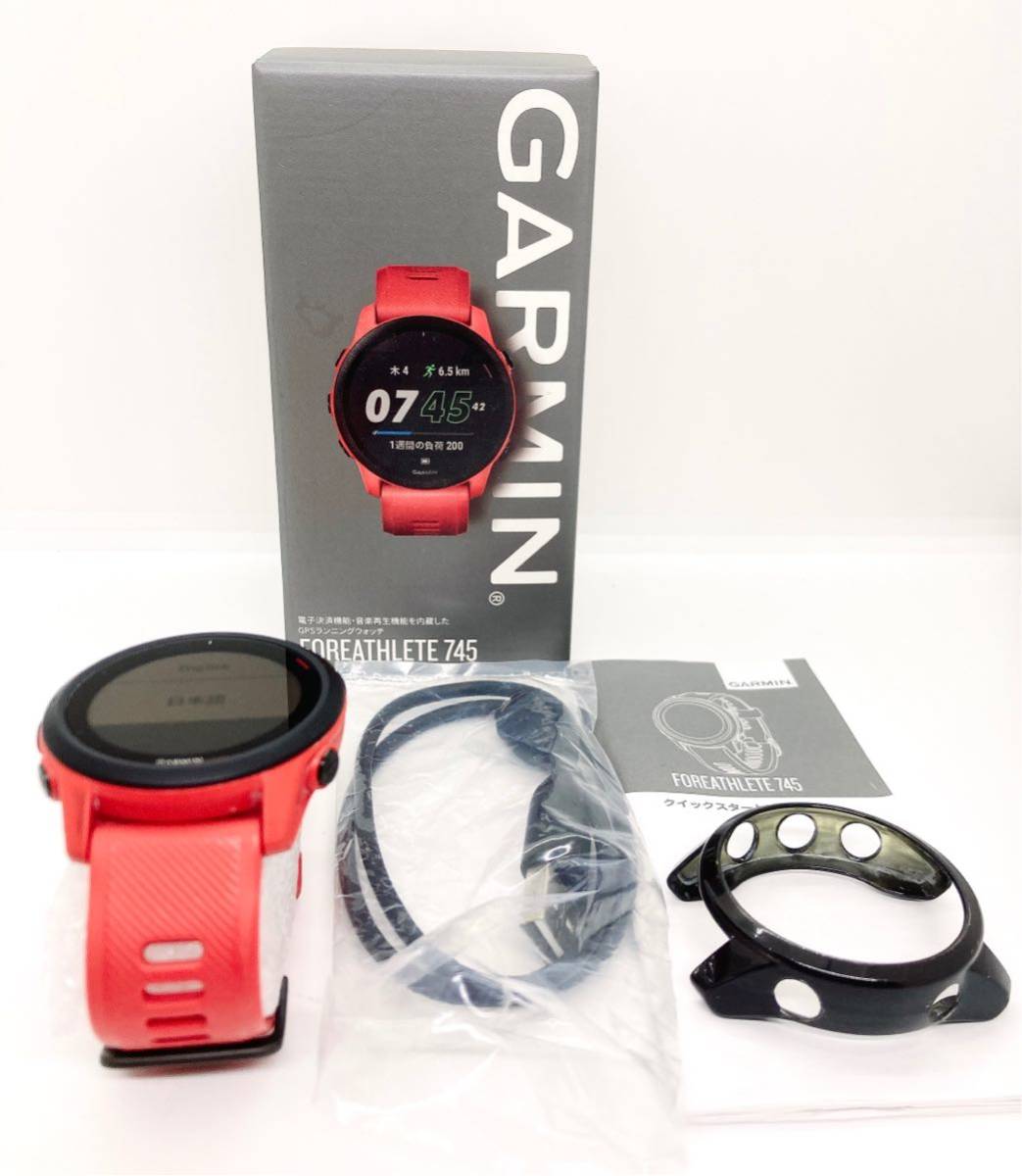 【やや傷や汚れあり】GARMIN ガーミン GPS ランニング ウォッチ FOREATHLETE 745 フォアアスリート 745 Magma ...