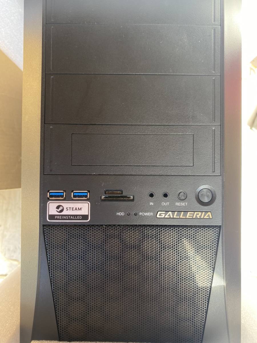 【傷や汚れあり】【中古品】GALLERIA XF デスクトップ PC 16GB SSD 512 GB HDD 1.0TB RTX 2070 SUPER Intel Core i7-9700 ...