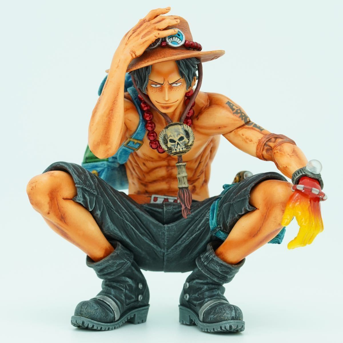 【目立った傷や汚れなし】【1円】 リペイント ワンピース フィギュア キングオブアーティスト ポートガス・D・エース KING OF ...