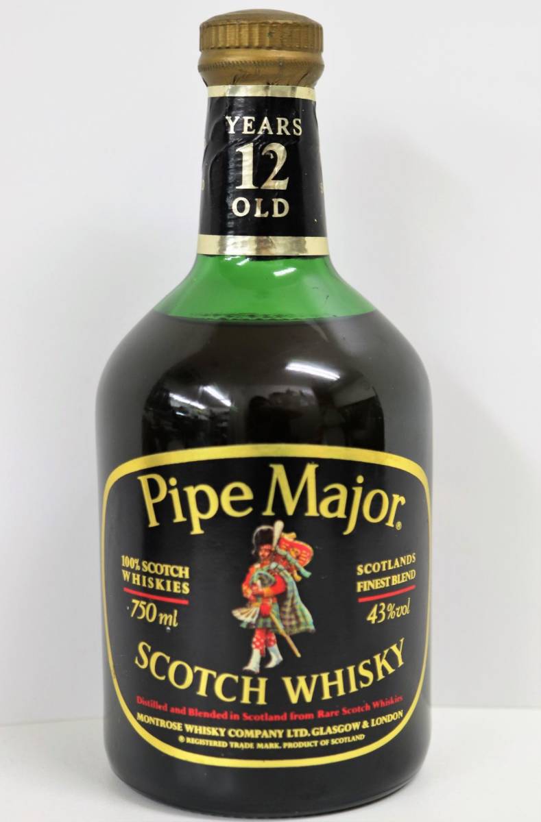 【未使用】未開栓 Pipe Major パイプメジャー 12年 スコッチ ウィスキー 750ml 43% 古酒 同梱可 4307-4の落札情報詳細 - ヤフオク落札価格検索 オークフリー