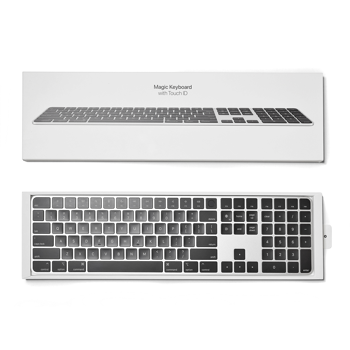 【全体的に状態が悪い】Apple Magic Keyboard Appleシリコン Touch ID搭載 US配列 黒 ブラック アップル ...
