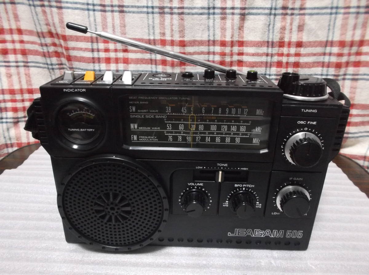 【やや傷や汚れあり】BCLラジオの名機！ 三菱電機 ジーガム505 JP-505 ダブルスーパーヘテロダイン採用 動作品の落札情報詳細 - ヤフオク落札価格検索 オークフリー