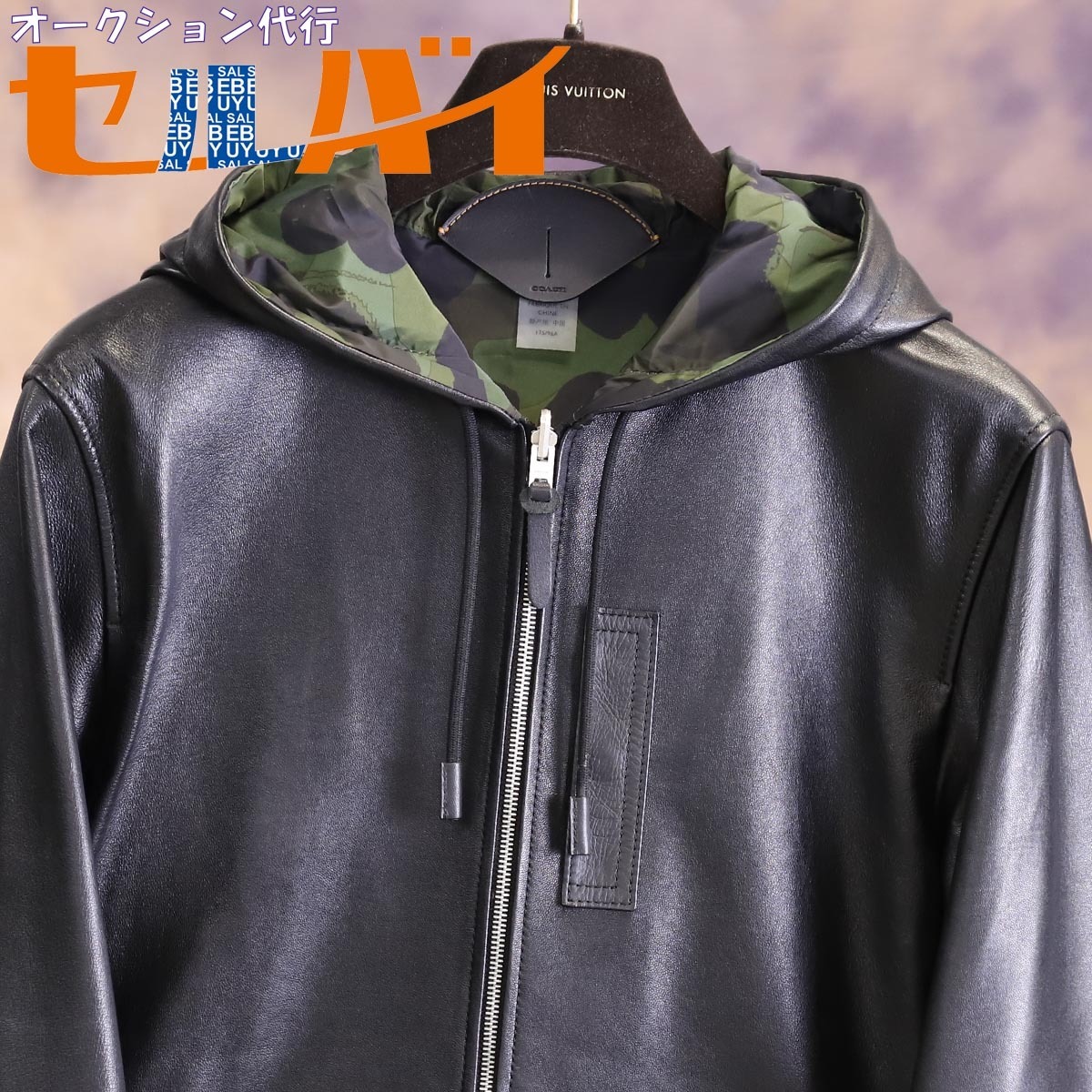 【未使用に近い】本物 新品同 コーチ 公式HP掲載 完売 リバーシブル フーデッド レザーブルゾン サイズ46 ジャケット パーカー コート 国内正規品 COACHの落札情報詳細 ...