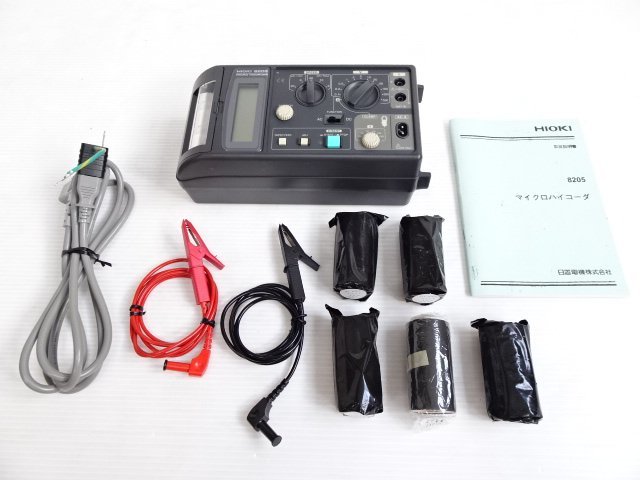 美品 ★ HIOKI マイクロハイコーダ 8202 9073 放電記録紙10個付き 8200シリーズ 電子テスタ MICRO Hi ...