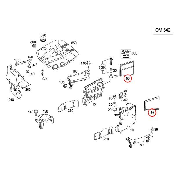 【未使用】MEYLE製 ベンツ W211 E320CDI エアフィルター/エアエレメント 左右セット 6420940404 ...