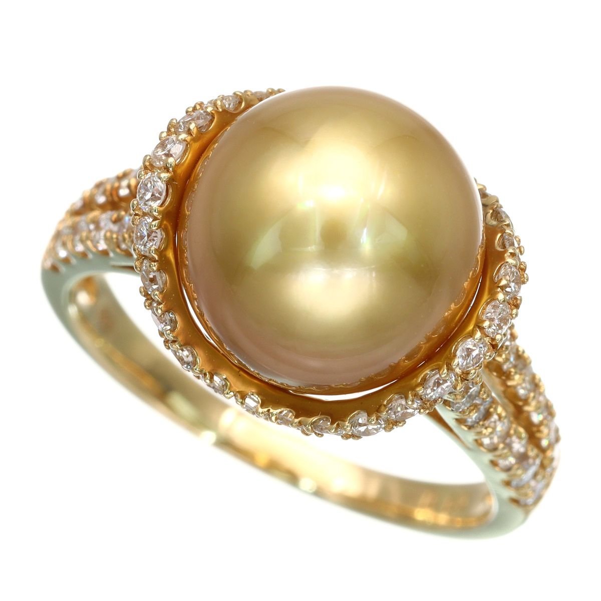 【目立った傷や汚れなし】まさしく黄金の照り K18 ゴールデンパール 10.4mm ダイヤモンド リング 4.7g D0.60ct 超美品 ★jz547の落札情報詳細 - Yahoo ...
