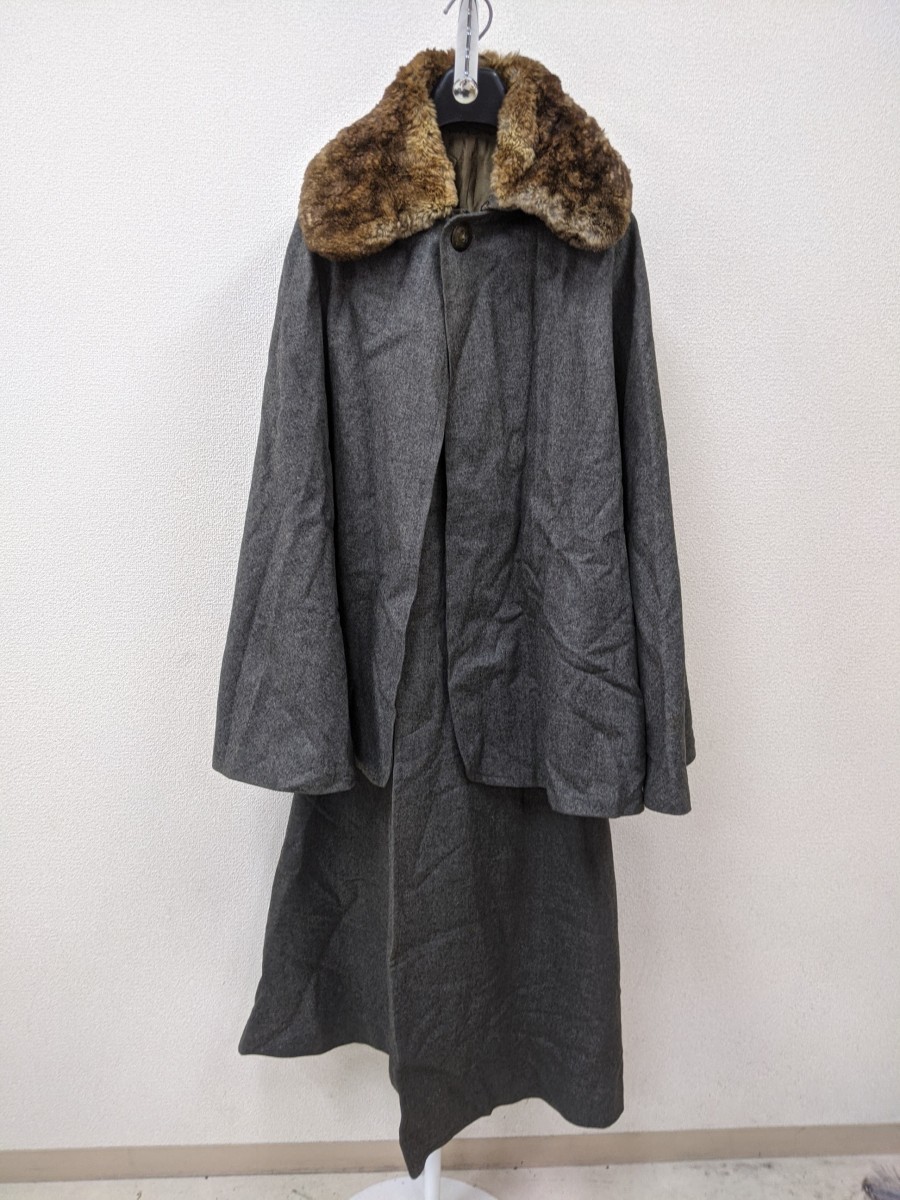【目立った傷や汚れなし】レトロ ヴィンテージ インバネスコート トンビコート グレー405の落札情報詳細 - Yahoo!オークション落札価格検索 オークフリー