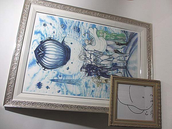 【目立った傷や汚れなし】★ アールビバン 天野喜孝 絵画 FF4 プレリュード 額装 ファイナルファンタジー FINAL FANTASY IV ...