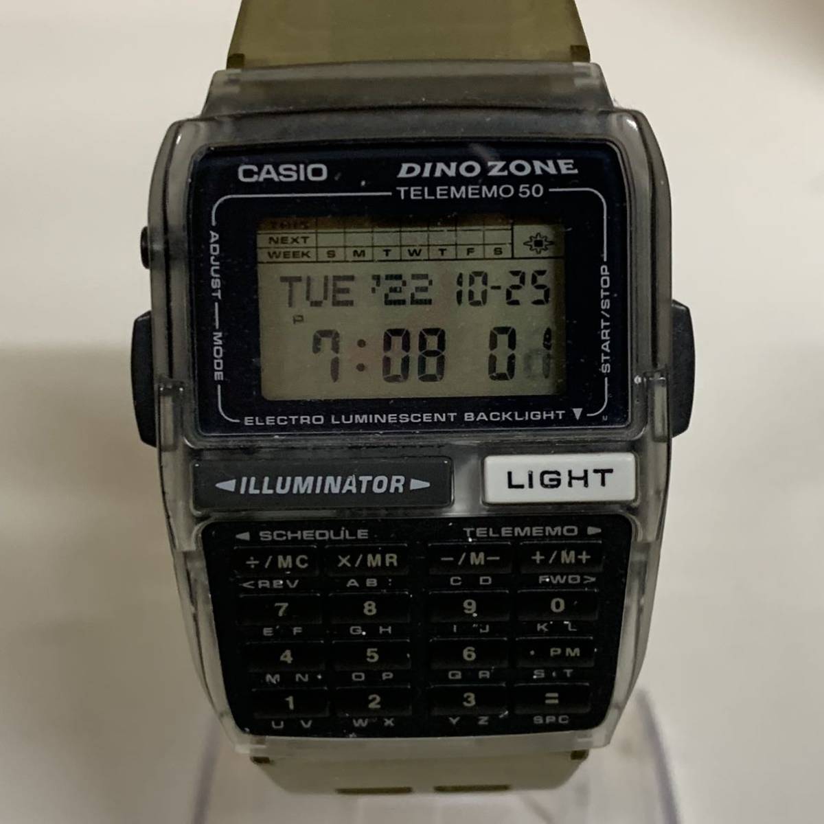 【やや傷や汚れあり】1円~【電池交換済み】CASIO カシオ DATA BANK DINO ZONE TELEMEMO 50 データバンク ...